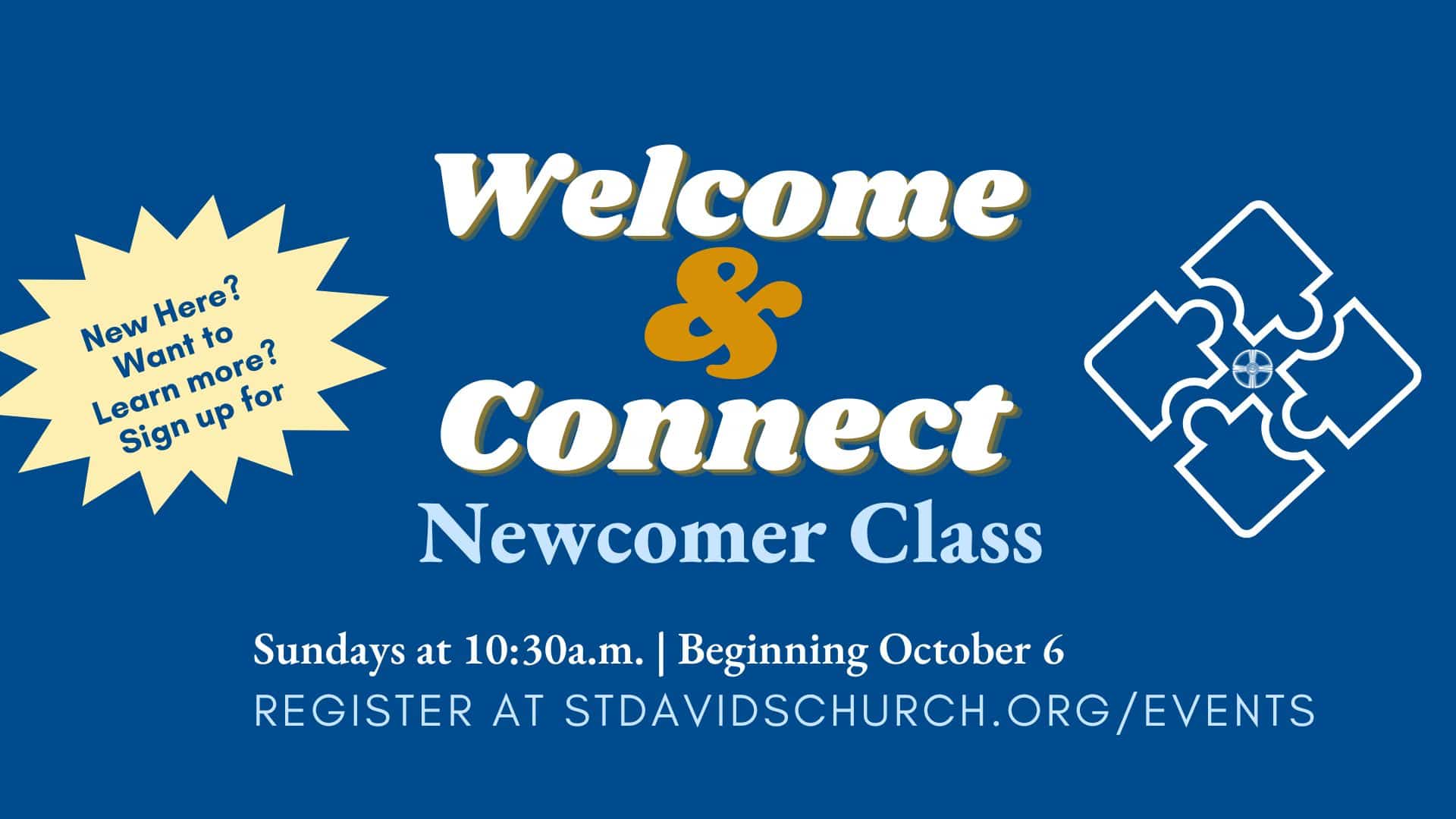 Welcome & Connect Newcomer Class - St. David's Episcopal Church